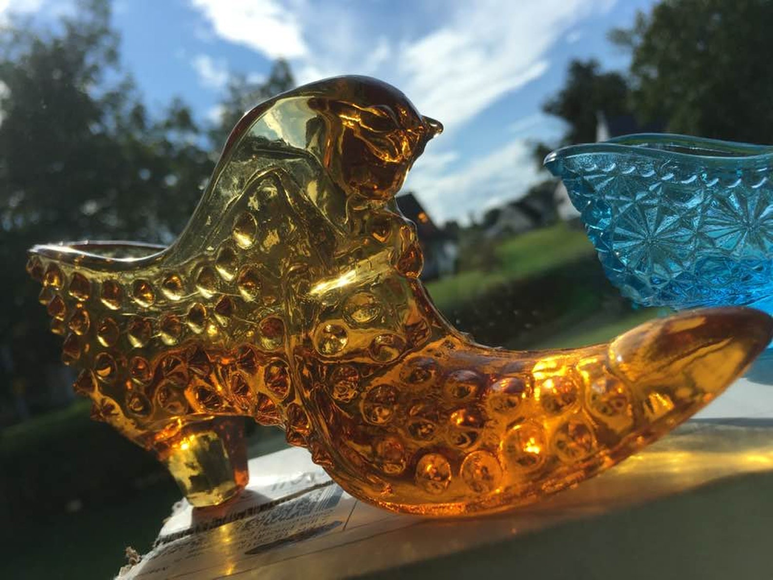 Amazing Vintage Collectible Fenton Carved Shoes Orange Amberina Hobnail ...