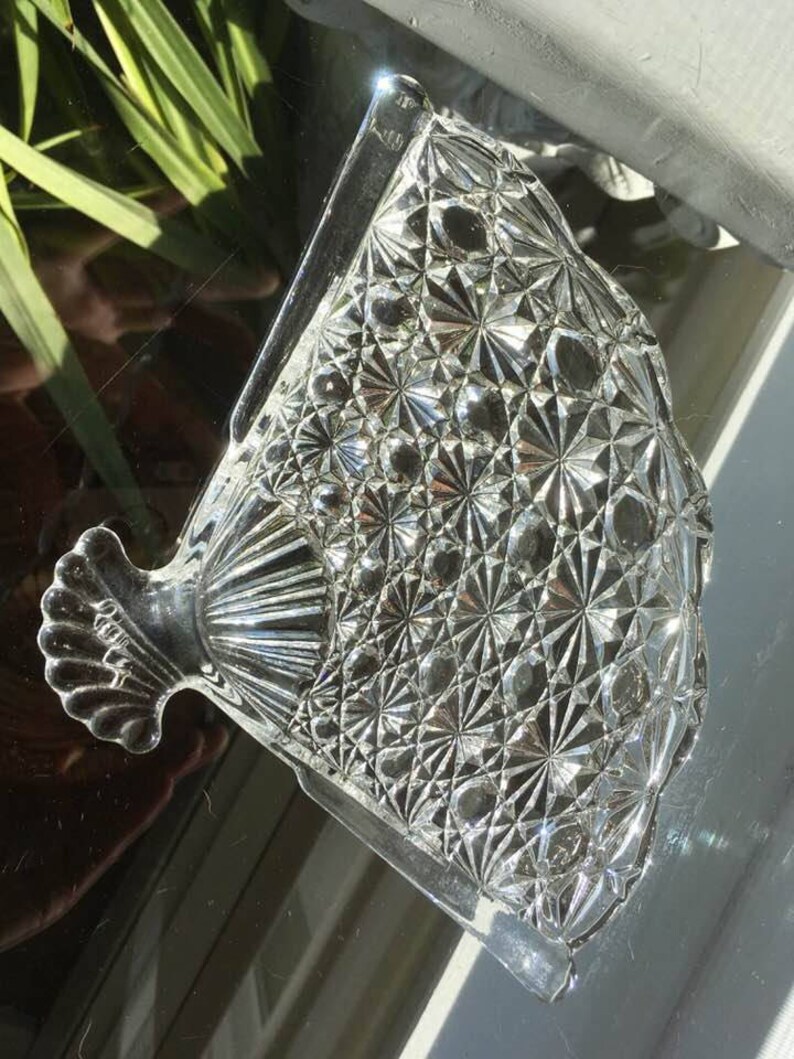 Crystal Avon Fan Dish BEAUTIFUL AND AWESOME - Etsy