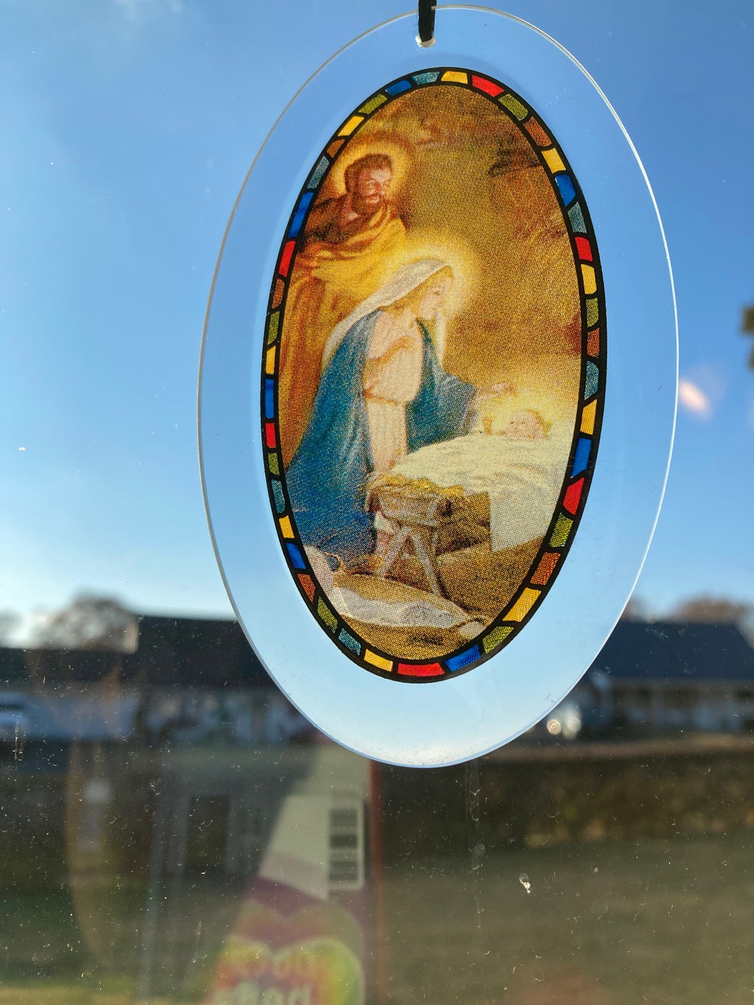 Colorful Religious Suncatcher - Etsy