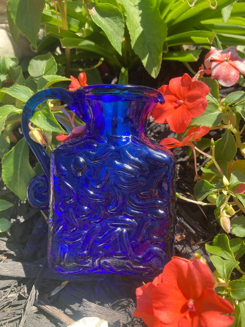 Cobalt Blue Decorative Mini Pitcher - Etsy UK