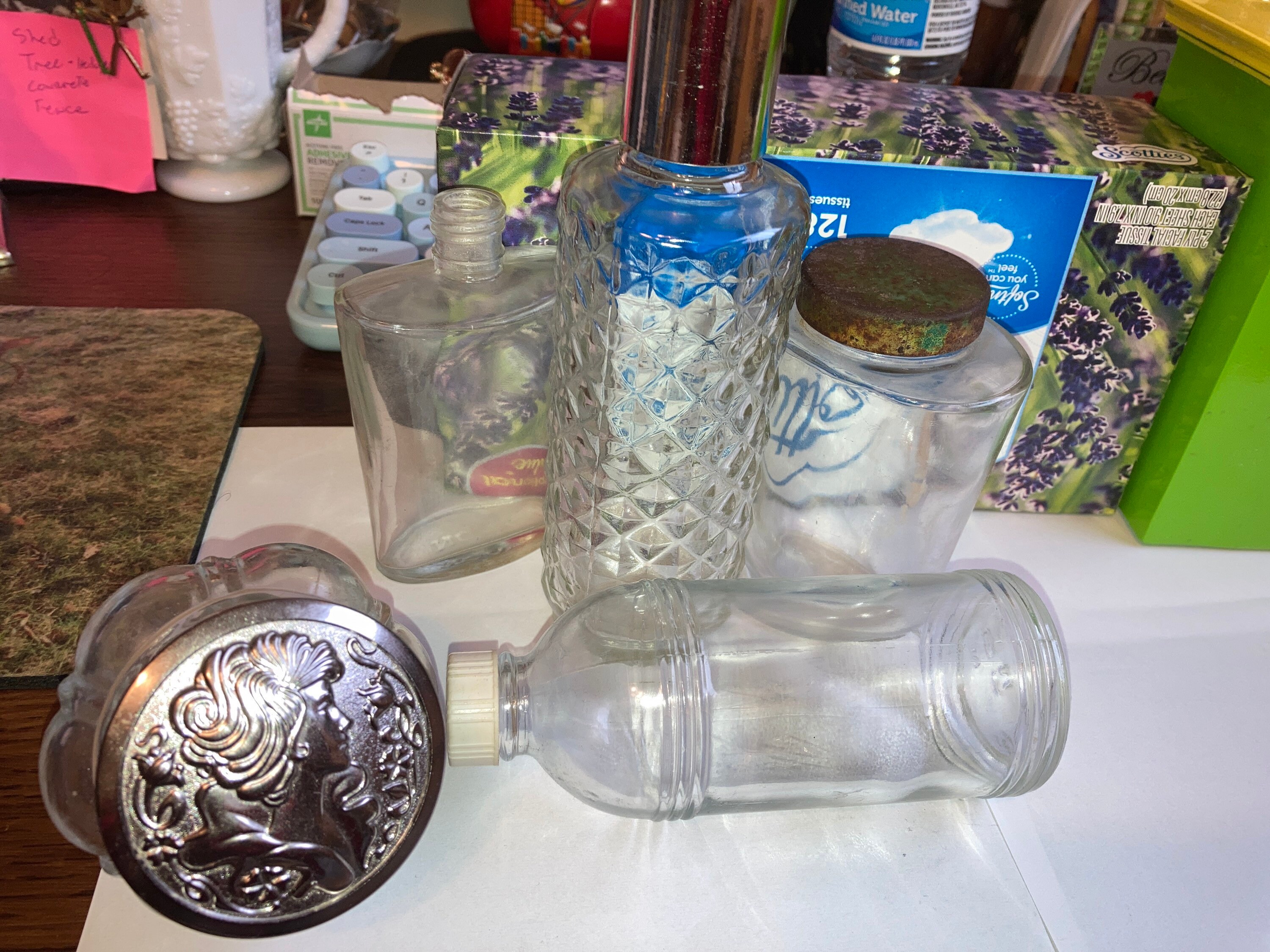 Vintage Avon Bottles Very Rare Vanity Jar Flask Perfume Set of 5 - Etsy