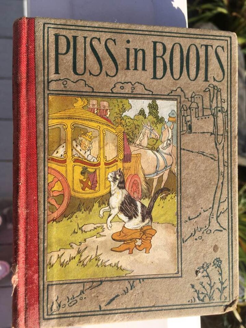 1922 Puss in Boots Hard Cover Book - Etsy
