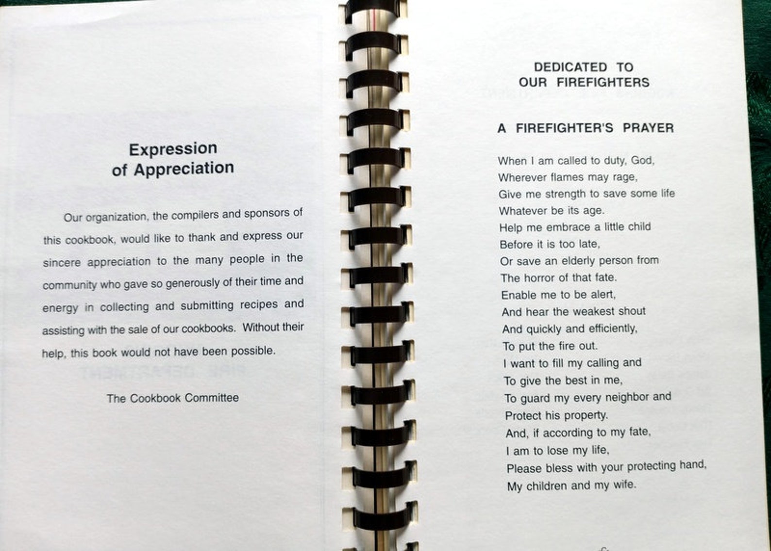 Original 1991 Huggins Missouri Fire Department Burnt Offerings Cookbook ...