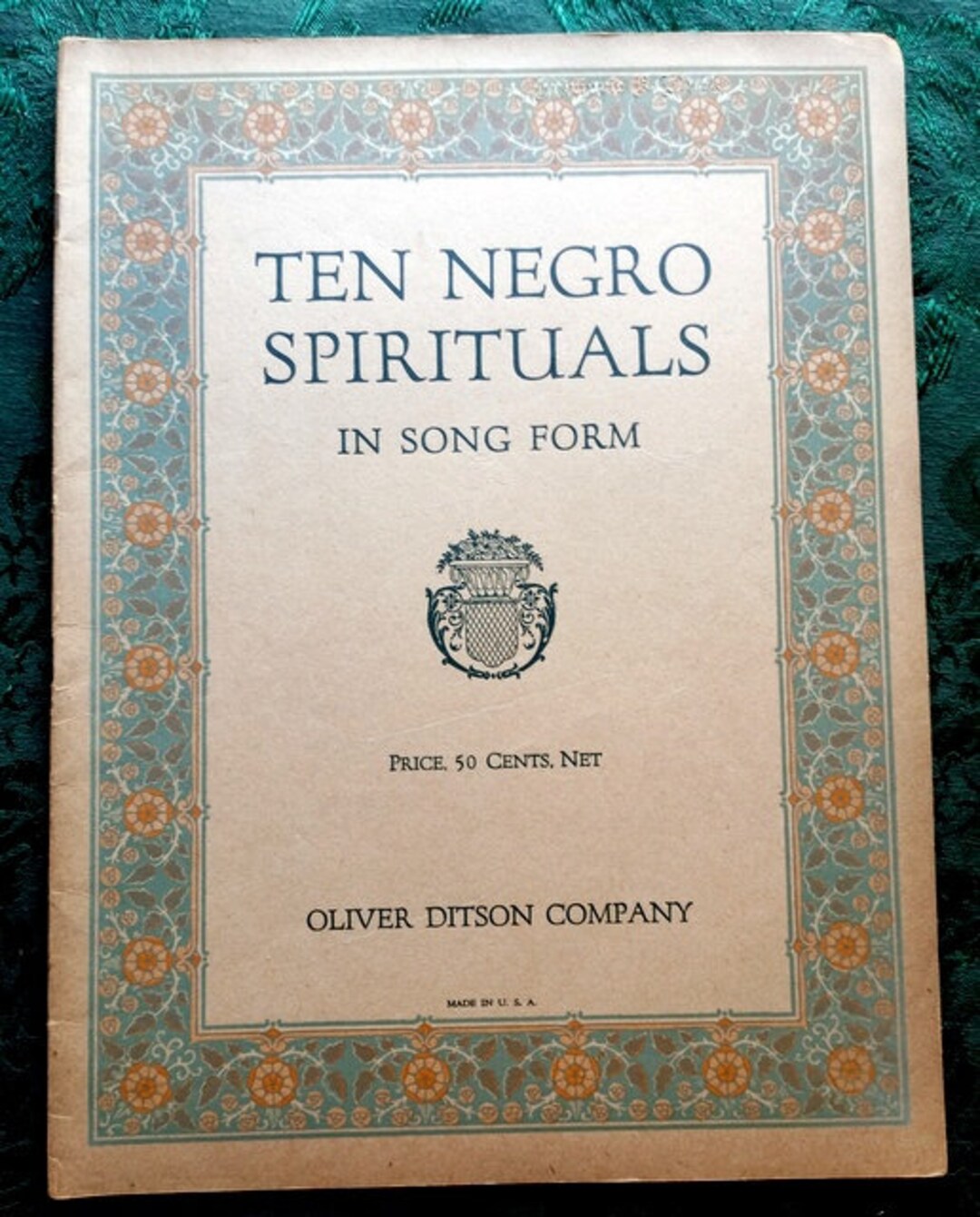 Original Vintage Sheet Music 1925 Ten Negro Spirituals in Song Form ...