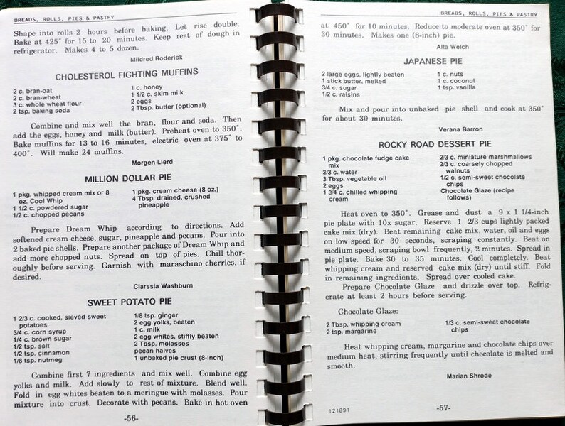 Original 1991 Huggins Missouri Fire Department Burnt Offerings Cookbook ...