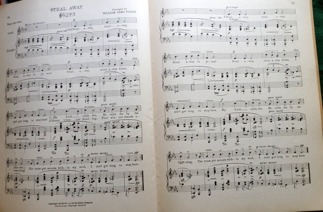 Original Vintage Sheet Music 1925 Ten Negro Spirituals in Song Form ...