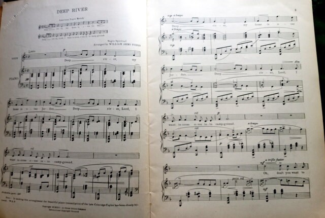 Original Vintage Sheet Music 1925 Ten Negro Spirituals in Song Form ...
