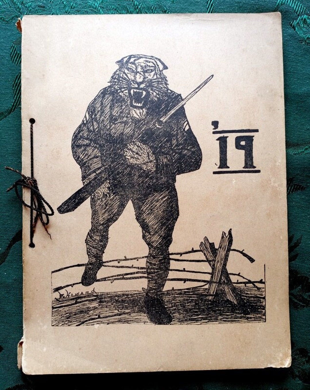 Original Vintage 1919 the Tiger Yearbook Beardstown High School ...