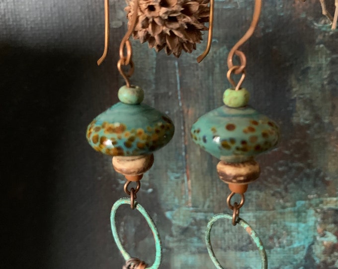 Earthy Rustic Chic Earrings - Etsy