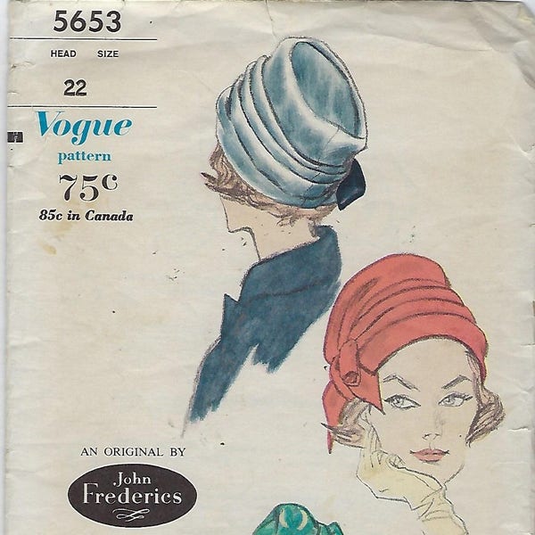 Vogue Hat Pattern - Etsy