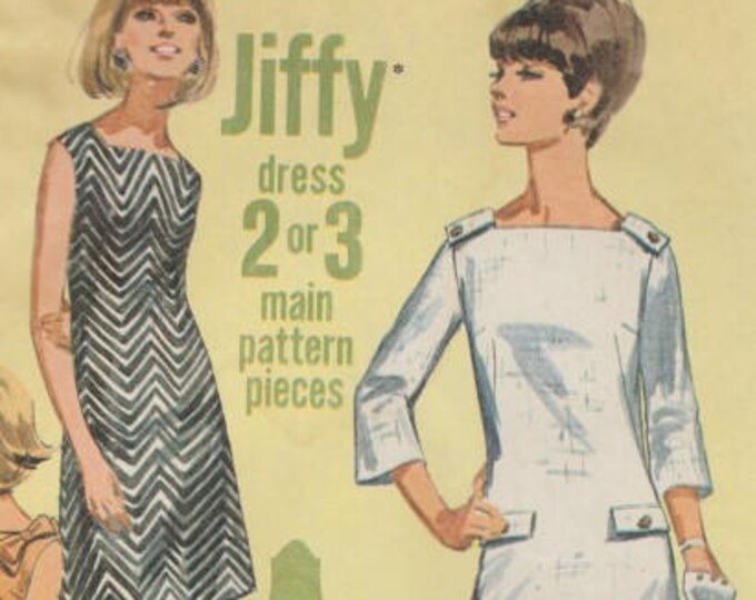 Simplicity 6964 Misses' One-piece jiffy Dress Size 14 Bust 34 UNCUT - Etsy