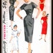 Simplicity 1410 1950's Sheath Dress With Detachable Neck Trim Size 14 ...