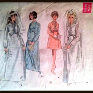 Butterick 5284 Misses' One Piece Brides and Bridesmaid Dresses Size 14 ...