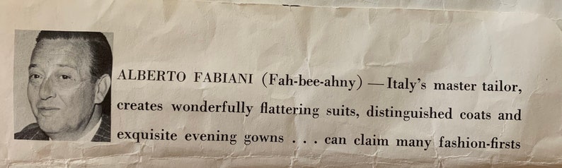 Vogue Couturier Design by Fabiano if Italy. 1306. Suit and | Etsy