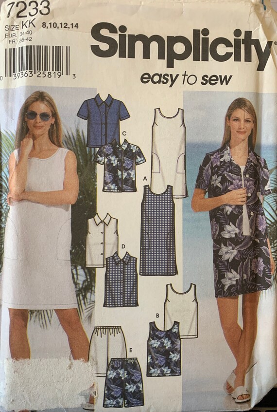 Sewing & Fiber Easy to Sew Shirt Pullover Dress and Tank Top Summer ...