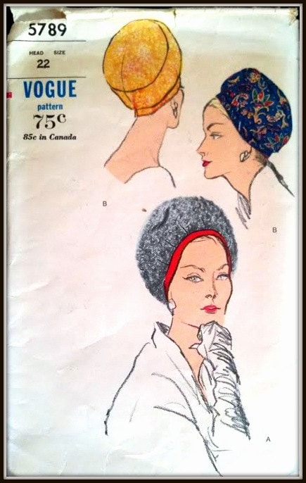 Vogue Hat Pattern 5789 - Etsy
