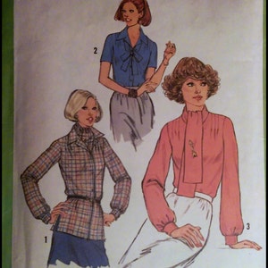 Simplicity 8252 Misses' Blouse and Ascot Bust 36" - Etsy
