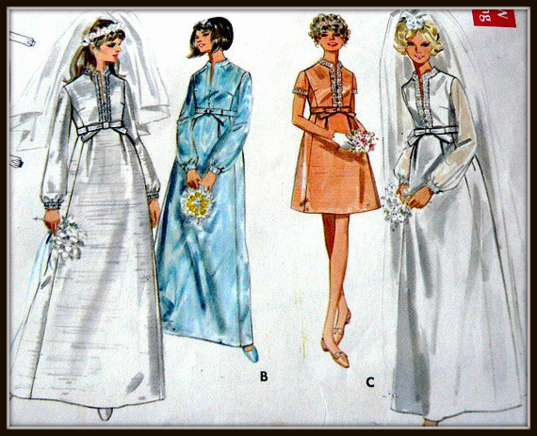 Butterick 5284 Misses' One Piece Brides and Bridesmaid Dresses Size 14 ...