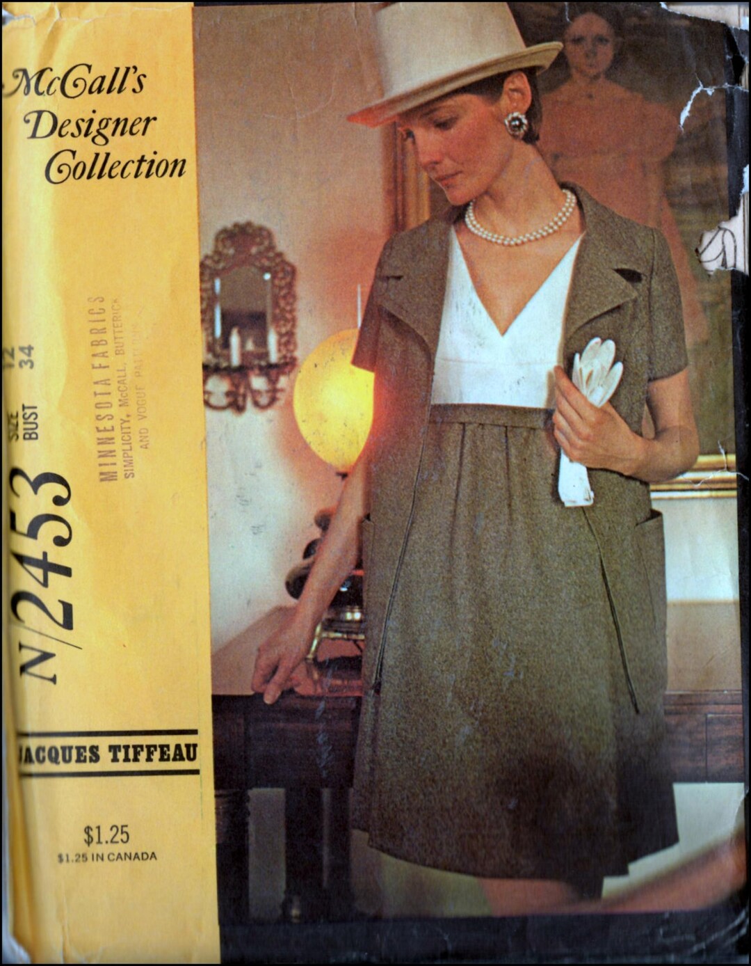 Mccall's Designer Collection N/ 2453 Jacques Tiffeau Misses' Jacket and ...
