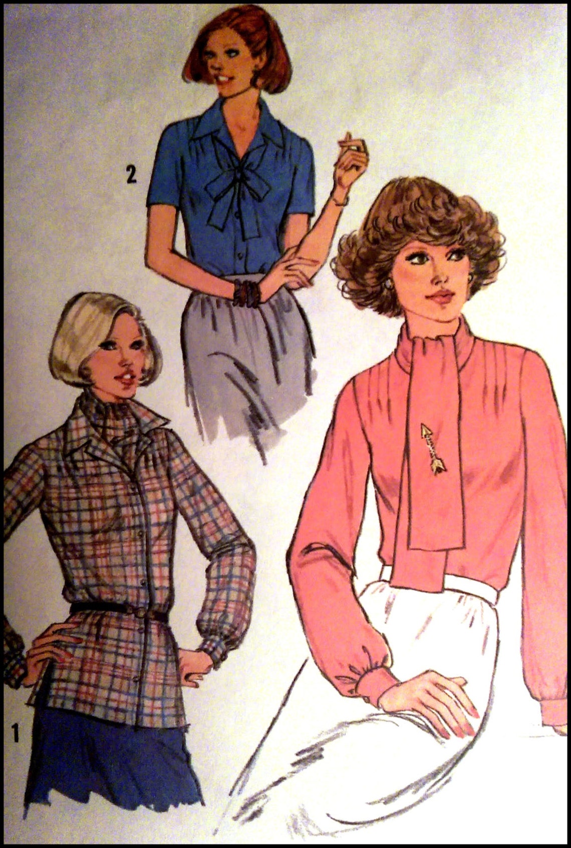 Simplicity 8252 Misses' Blouse and Ascot Bust 36 - Etsy