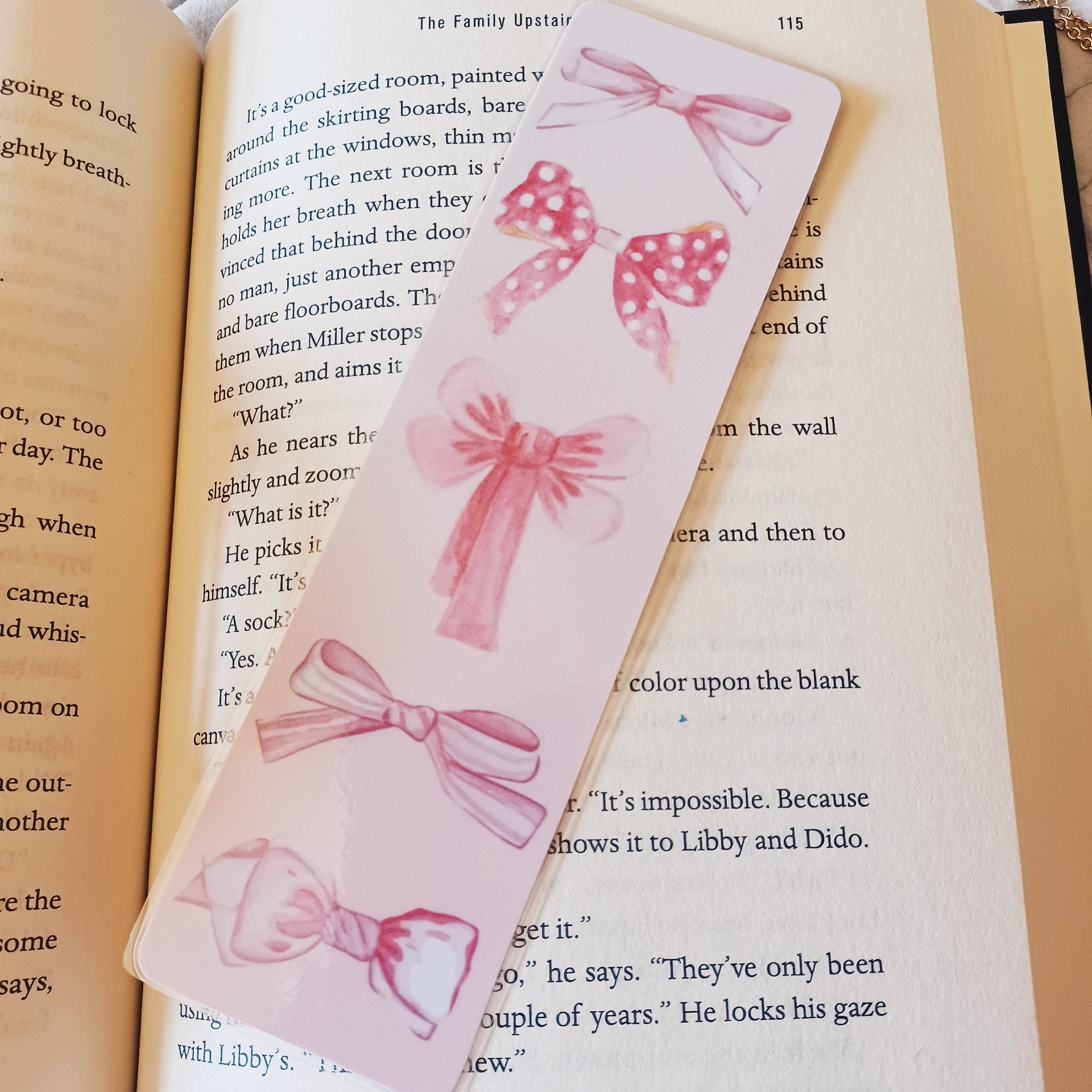 Pink Bow Bookmark Book Accessories Reader Gift Coquette - Etsy