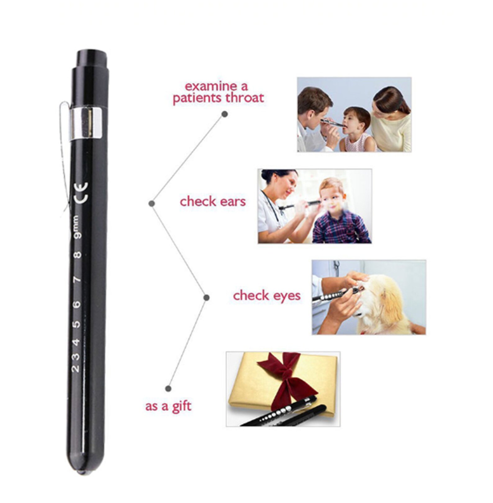 Personalised Fob Watch Nurses Vet Customised Examination Torch, Gift ...