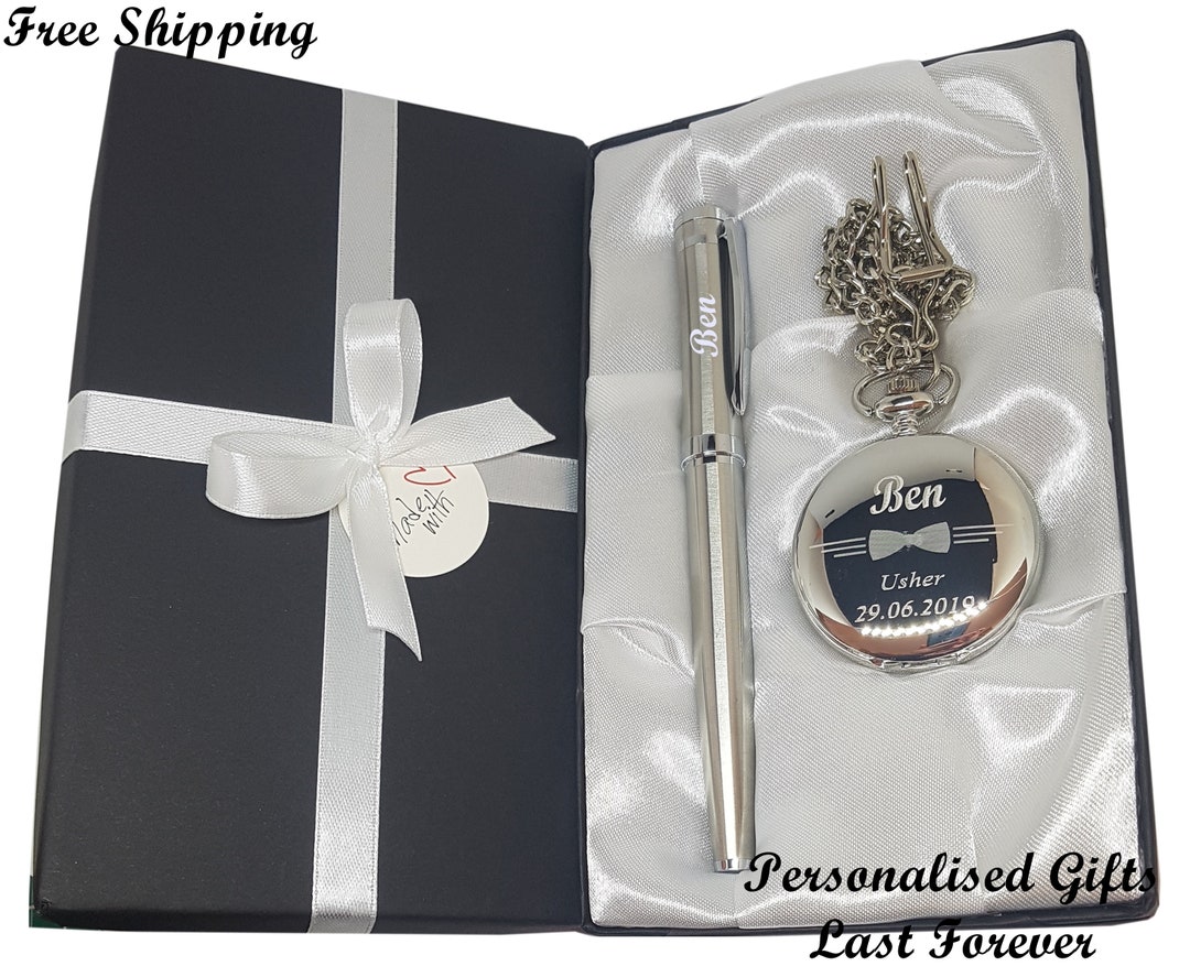 Custom Pen Set, Personalised Pocket Watch, Teacher Gift, Doctors Gift ...