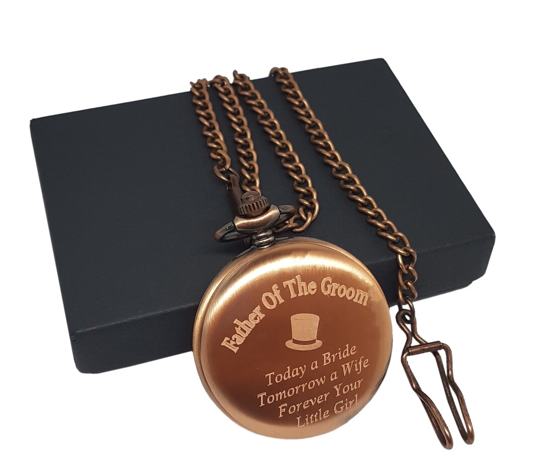 Custom Pocket Watch Wedding Gift Personalised Anniversary Gift Father ...
