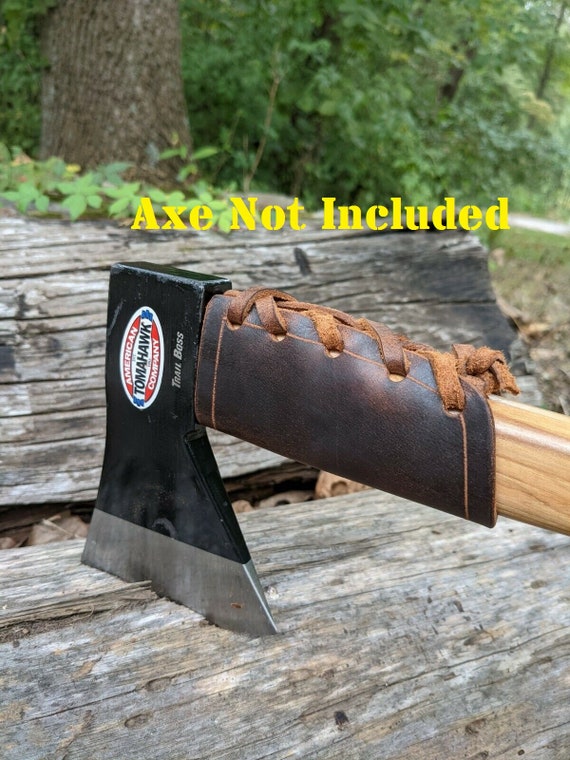 Cold Steel Trail Boss Leather Axe Handle Overstrike Guard axe | Etsy