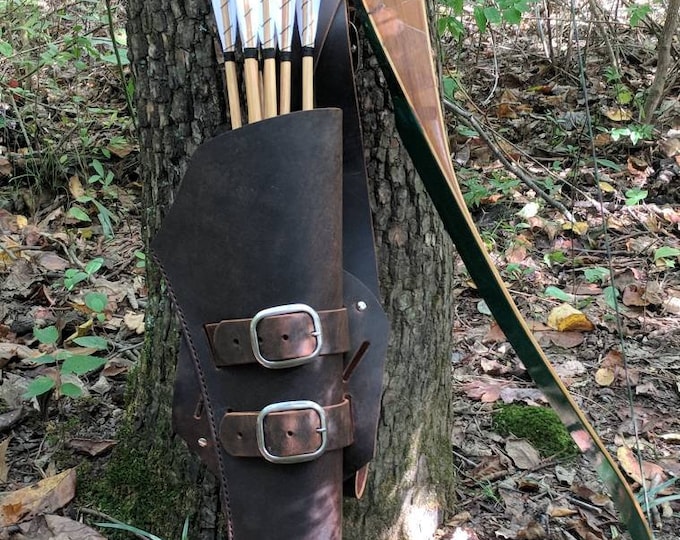 Handmade Leather Back Harness Quiver System Traditional Archery ...