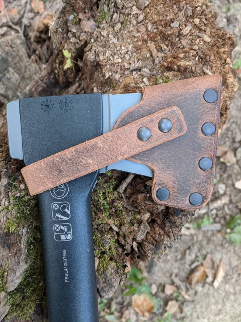 Fiskars X7 Hatchet Buffalo Leather Sheath Mask (axe NOT Included) Fully ...