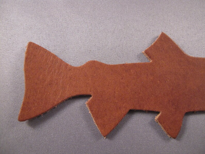 Leather Trout Fish Patch Cut From 6 Ounce Horween Leather for Bags ...