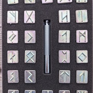 3/4" Runic Letters Alphabet Leather Stamp Set Leather Tool Celtic ...