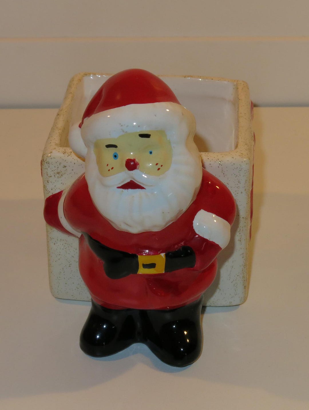 Vintage Santa Planter Very Cute for the Holidays 5" Tall X 4" Wide - Etsy