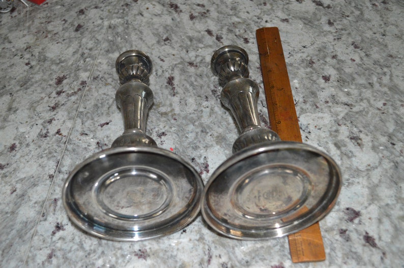 Pair of Antique Hand Chased Candlesticks Viners - Etsy