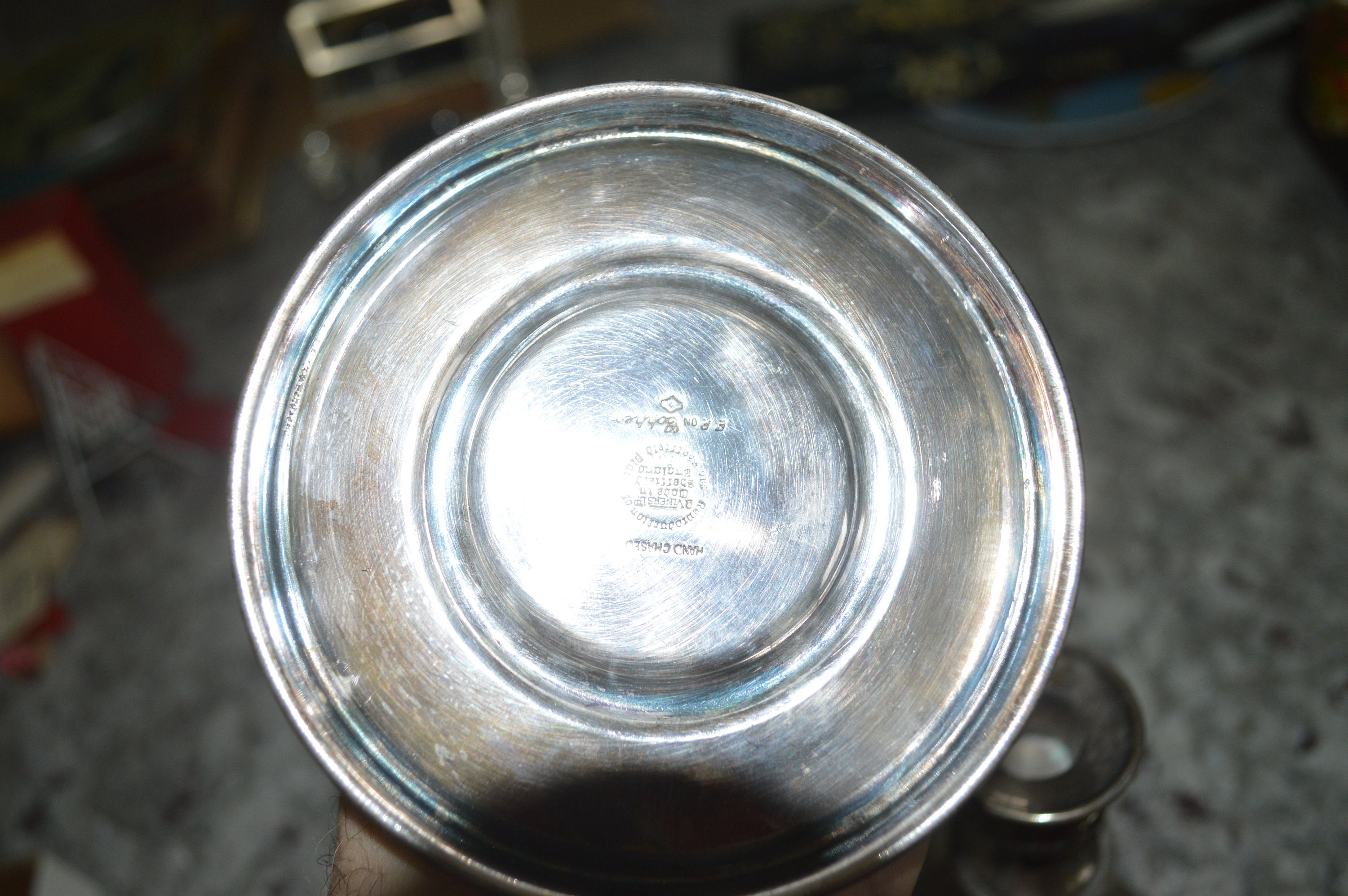 Pair of Antique Hand Chased Candlesticks, Viners, Silver-plated ...