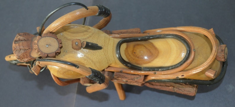 Handcrafted Wooden Harley Davidson Type Motorcycle, 1950s, Rare, Unique ...