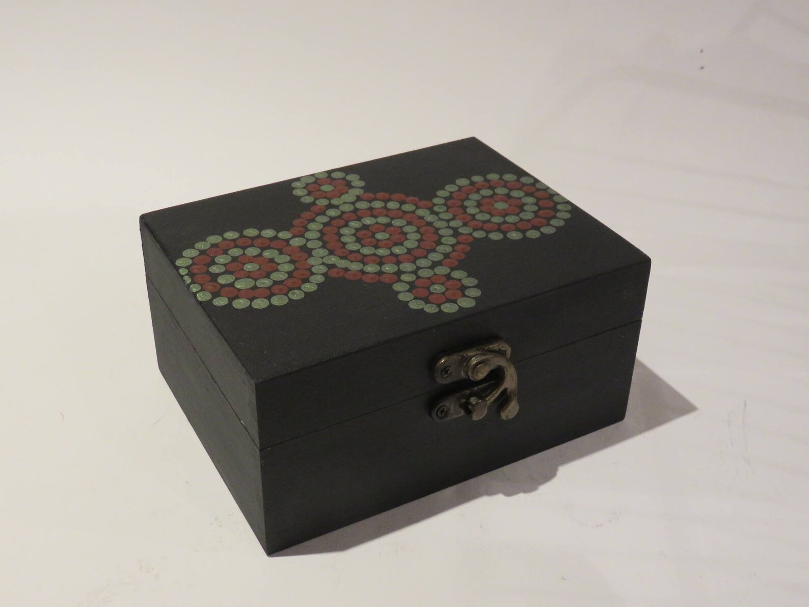 Hand-painted Box Inspired Aboriginal Paintings Green/brown - Etsy New ...