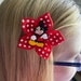 Minnie Mouse, Mickey Mouse, Red or Red Polka Dot Ribbon, Hair Clip/hair ...