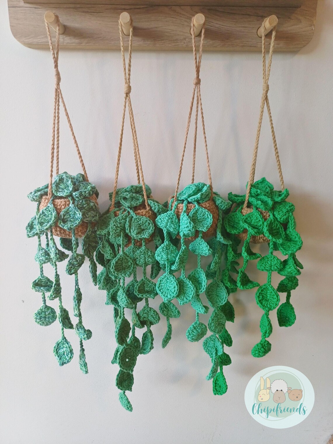 Crochet Pattern, Hanging Pothos Basket | Crochet Tiny Pothos Plant ...