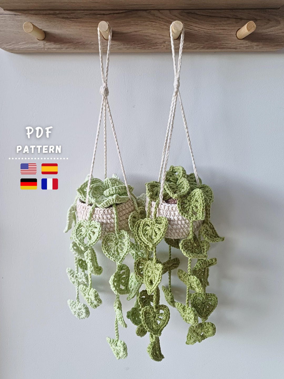 Crochet Pattern, Hanging Basket Monstera Plant Pattern | Crochet ...