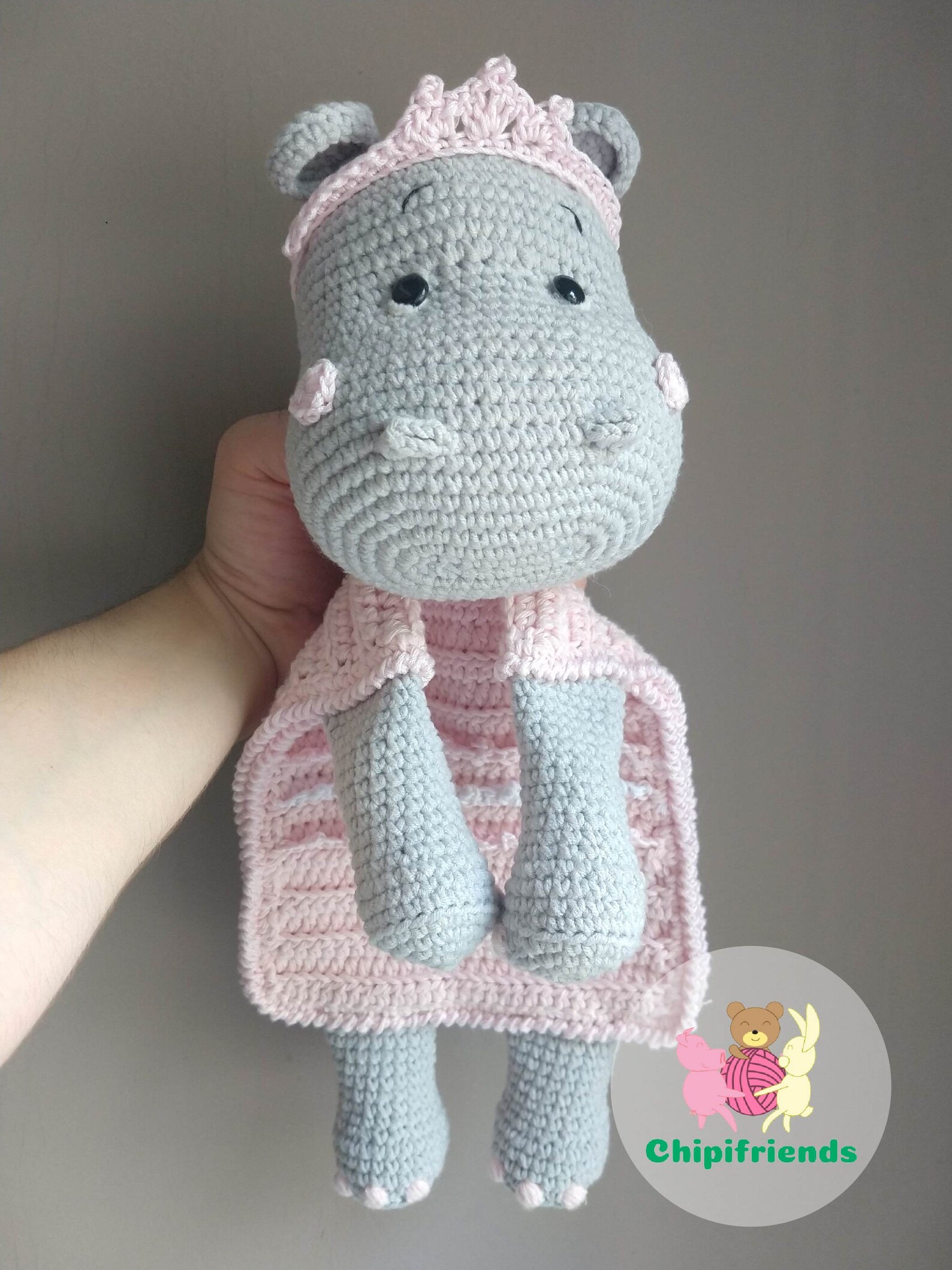 CROCHET PATTERN Princess Hippo Security Blanket English - Etsy