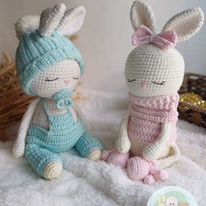 Patrón Crochet Amigurumis Conejitos Bebés Muñecos Crochet Sin Costura