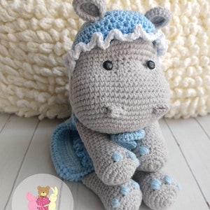 CROCHET PATTERN Baby Hippo Security Blanket, Inglish and Spanish ...