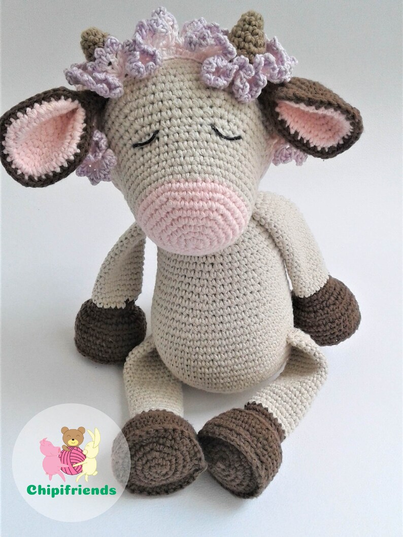 PATRÓN CROCHET Amigurumi Vaca Allegra Patrón Tutorial | Etsy
