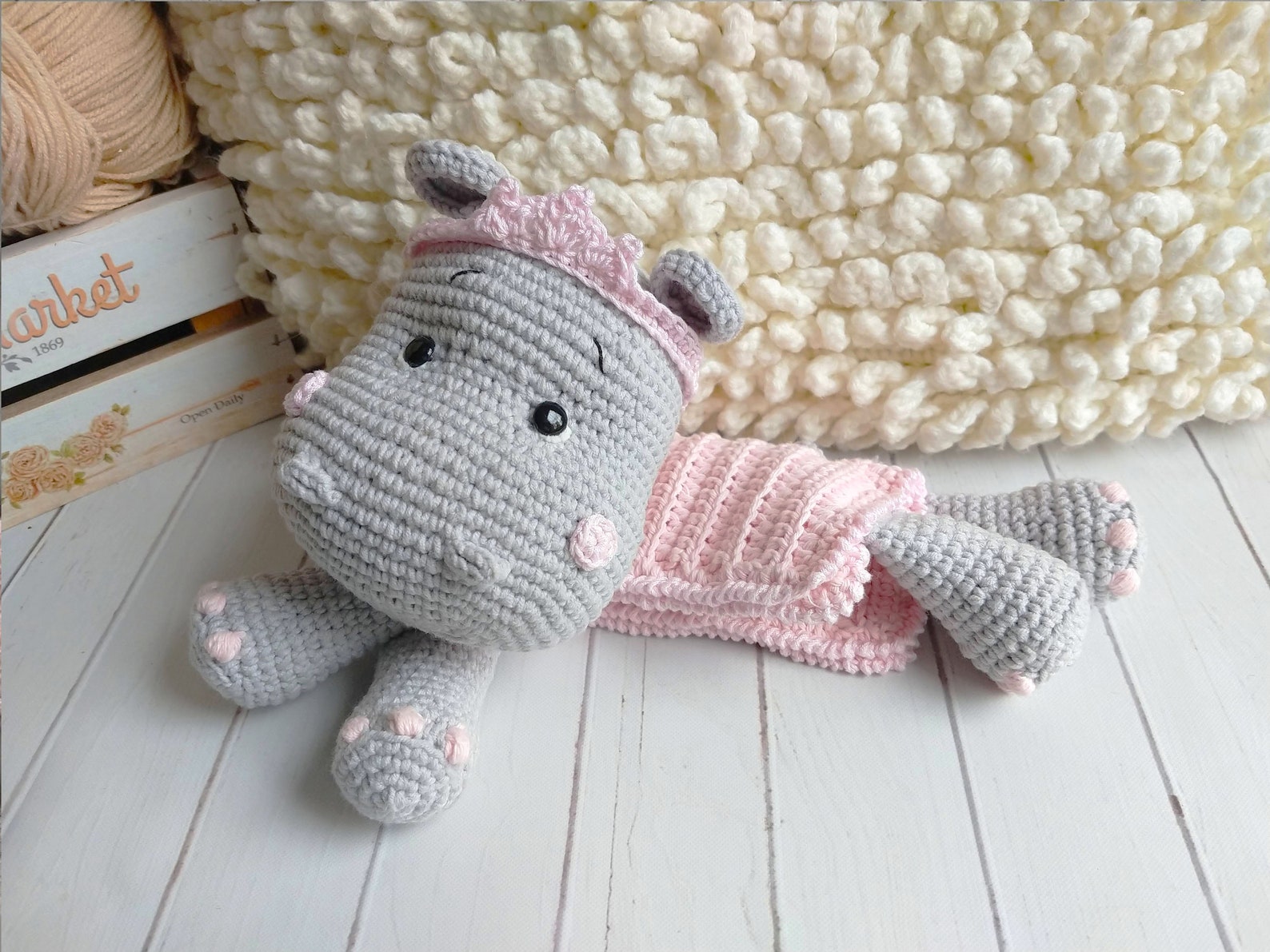 CROCHET PATTERN Princess Hippo Security Blanket English - Etsy