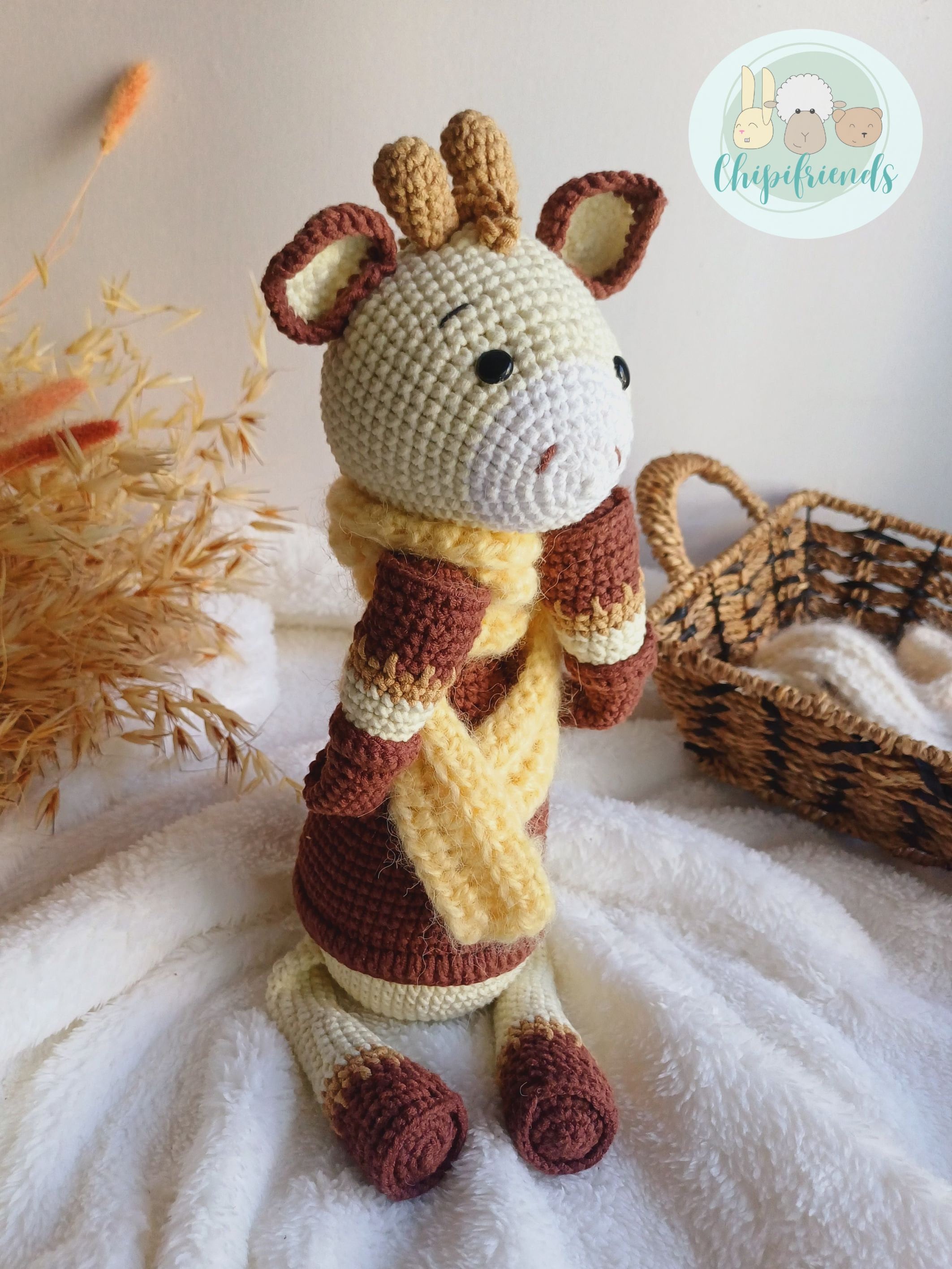 CROCHET PATTERN - Amigurumi Giraffe Pattern - Joe the Giraffe - Low Sew ...