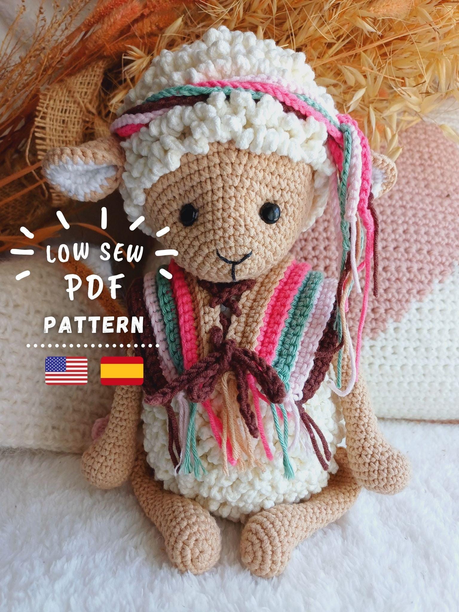 PATRÓN CROCHET, Oveja India Amigurumi, Patrón Oveja Tina, Tutorial PDF ...