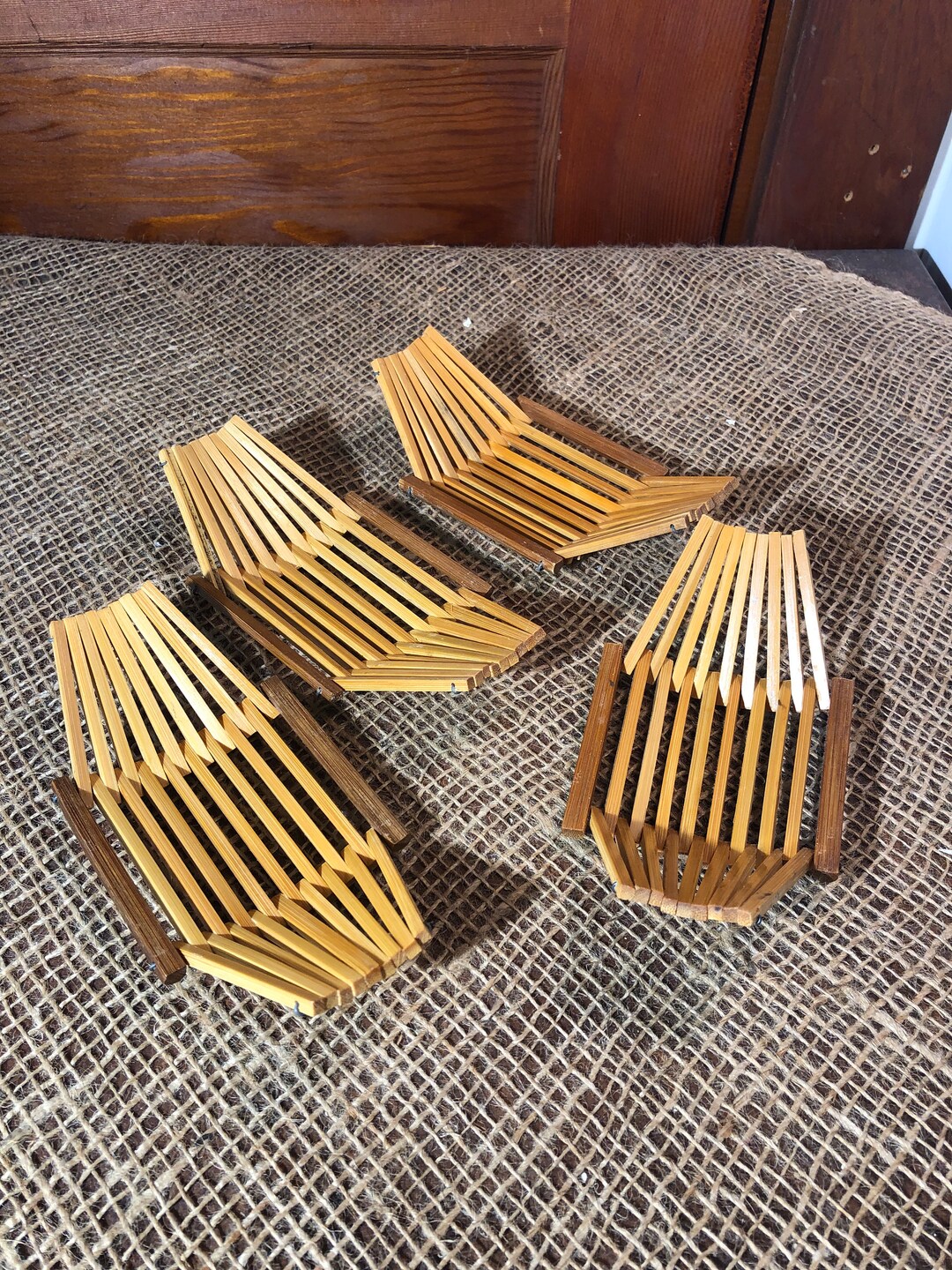 Set of 4 Little Wood and Wire Hammocks - Etsy