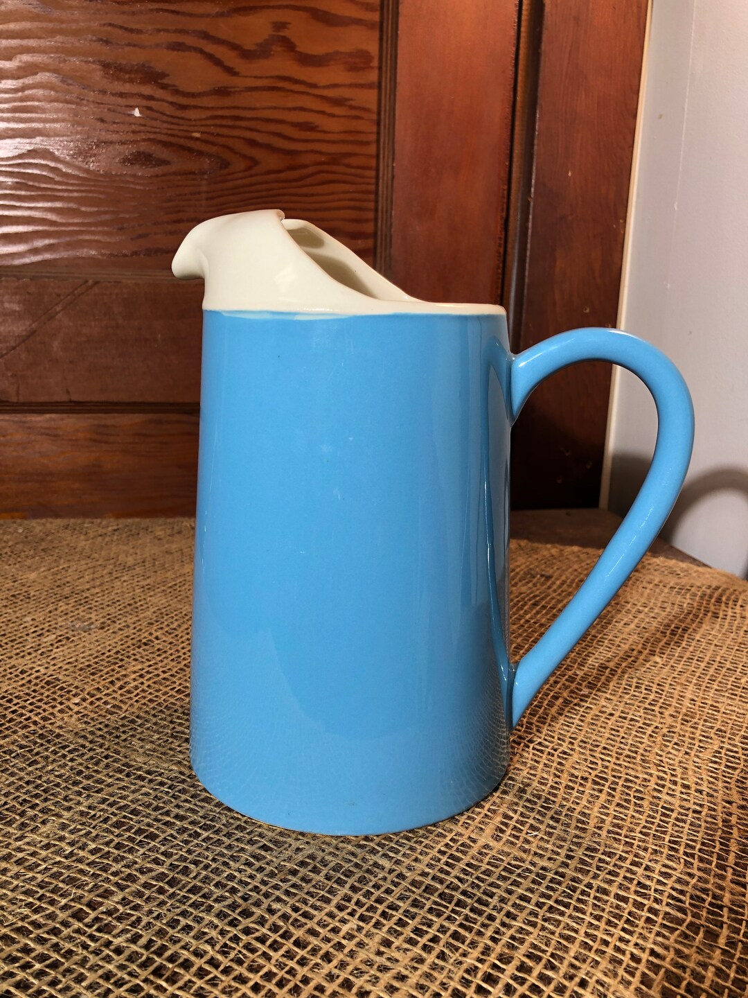 Vintage Blue Heaven Drink Pitcher - Etsy